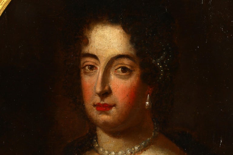 Unknown - 18th Century Pair British Monarch Portrait Oil Paintings Gilt ...