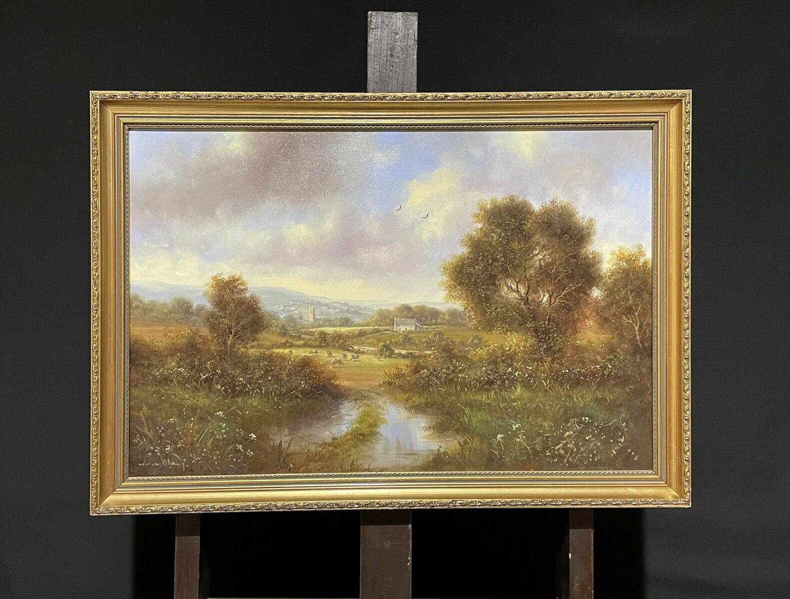 Richard Blowey - Cornish Summer Wild Flower Meadows, signed English Oil ...