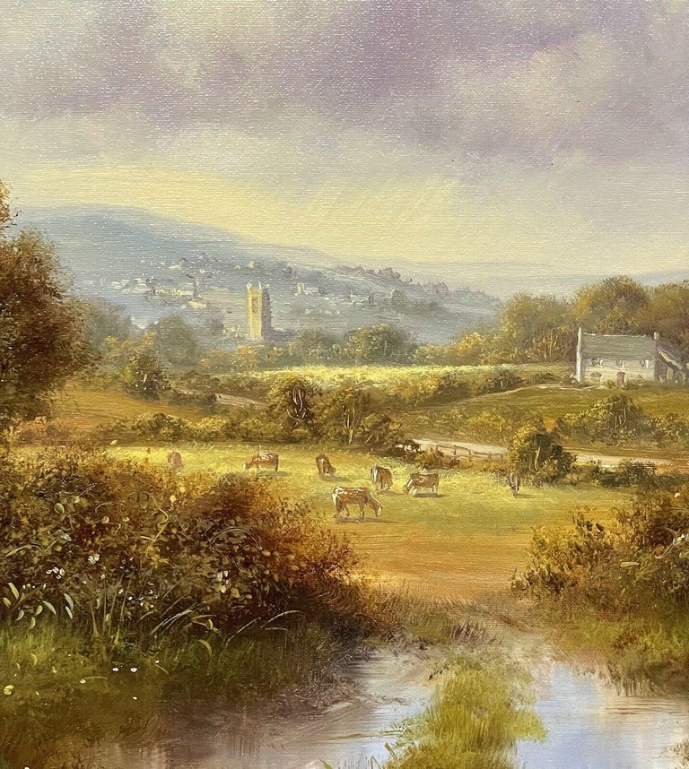 Richard Blowey - Cornish Summer Wild Flower Meadows, signed English Oil ...