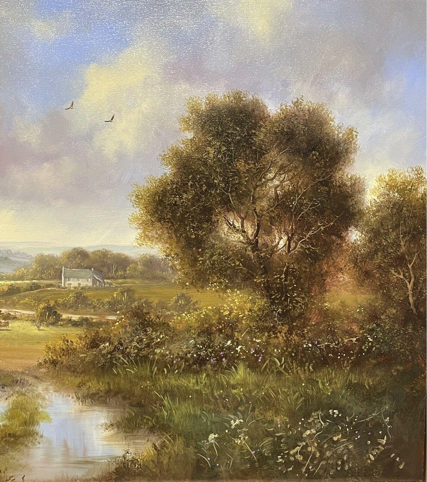 Richard Blowey - Cornish Summer Wild Flower Meadows, signed English Oil ...