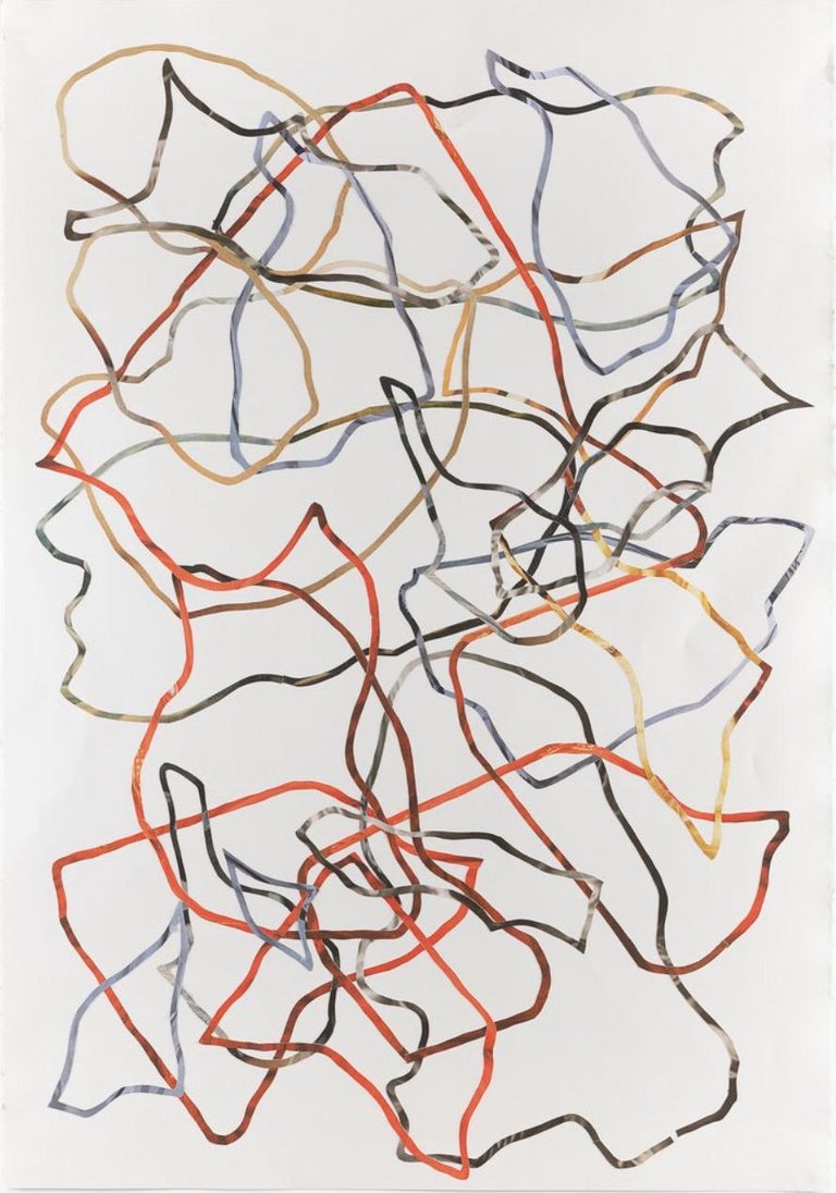 Ray Beldner - Thick Sunset (Abstract Multi Coloured Collage on Paper ...