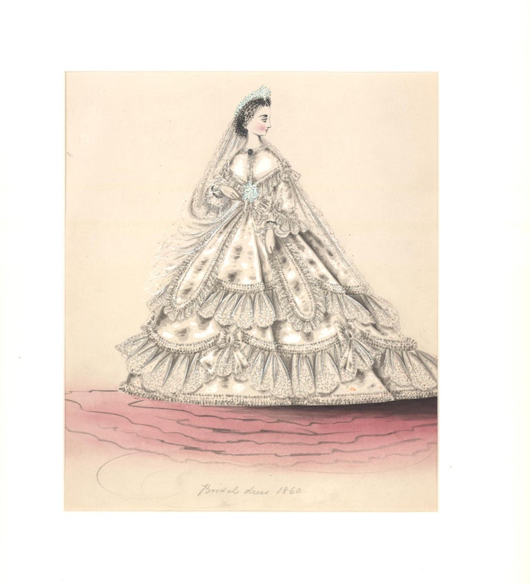 Unknown - Elaborate Victorian White Crinoline Bridal Gown For Sale at ...