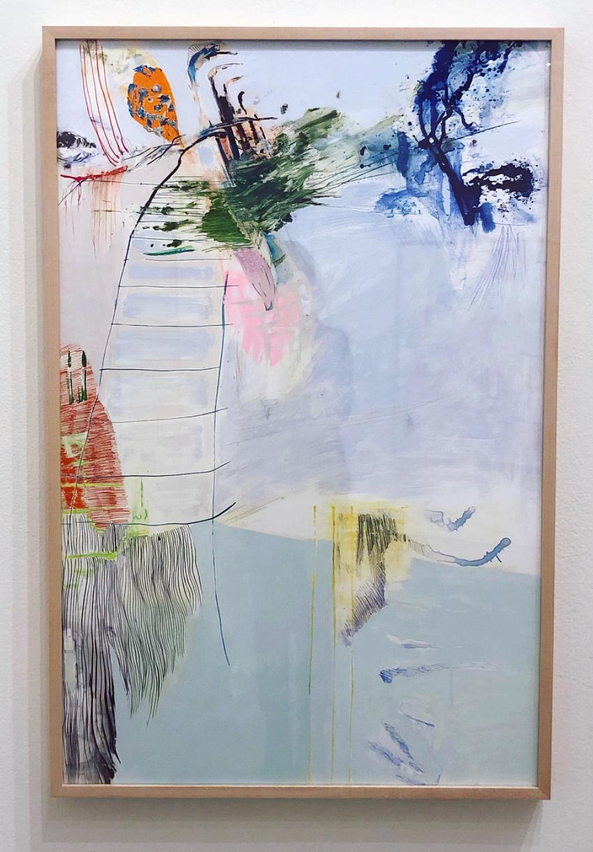 Gwen Stone - Drip Abstract in Orange, Ink and Watercolor, 20th Century ...