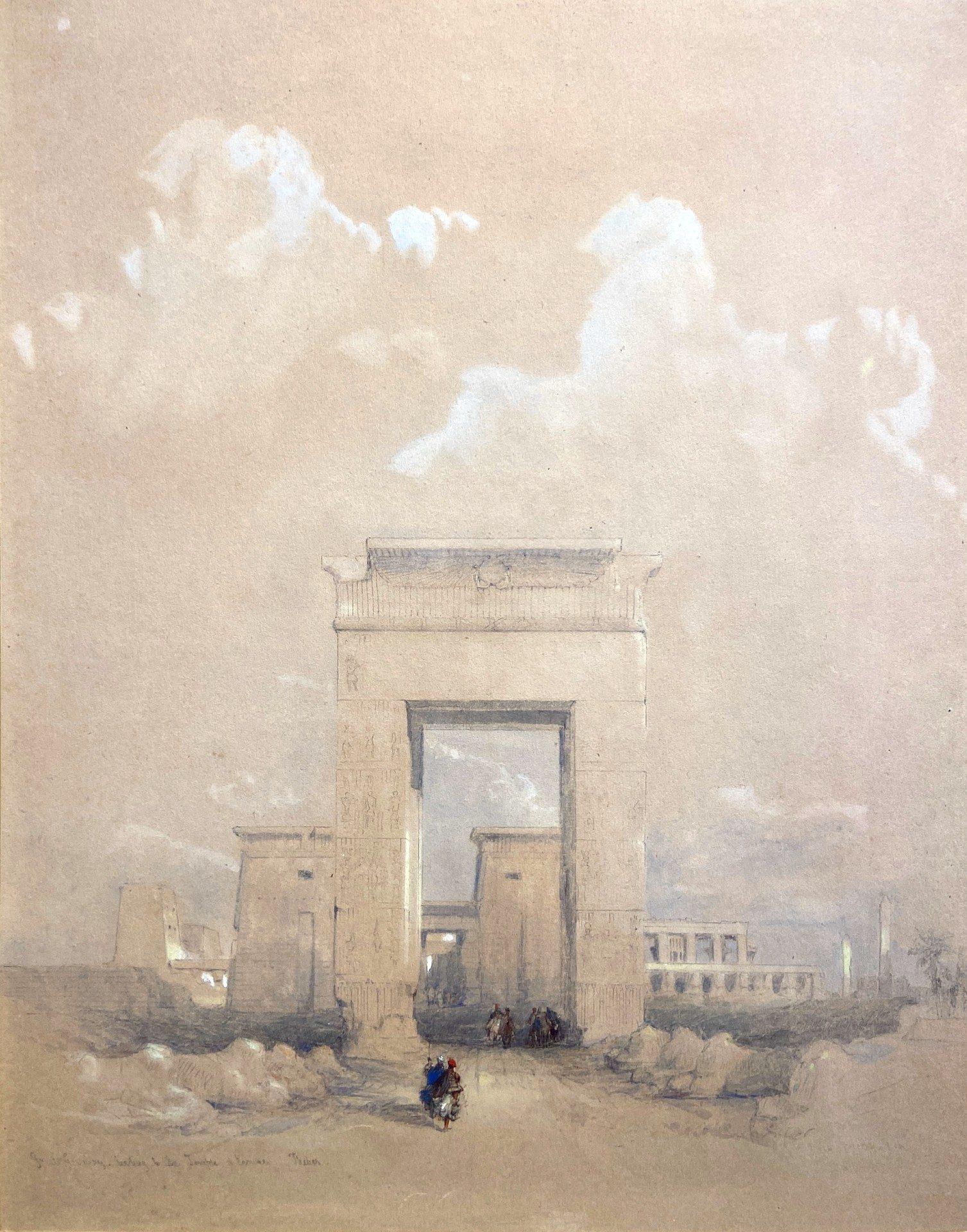 David Roberts - Great Gateway, Leading to the Temple at Karnac, Thebes ...