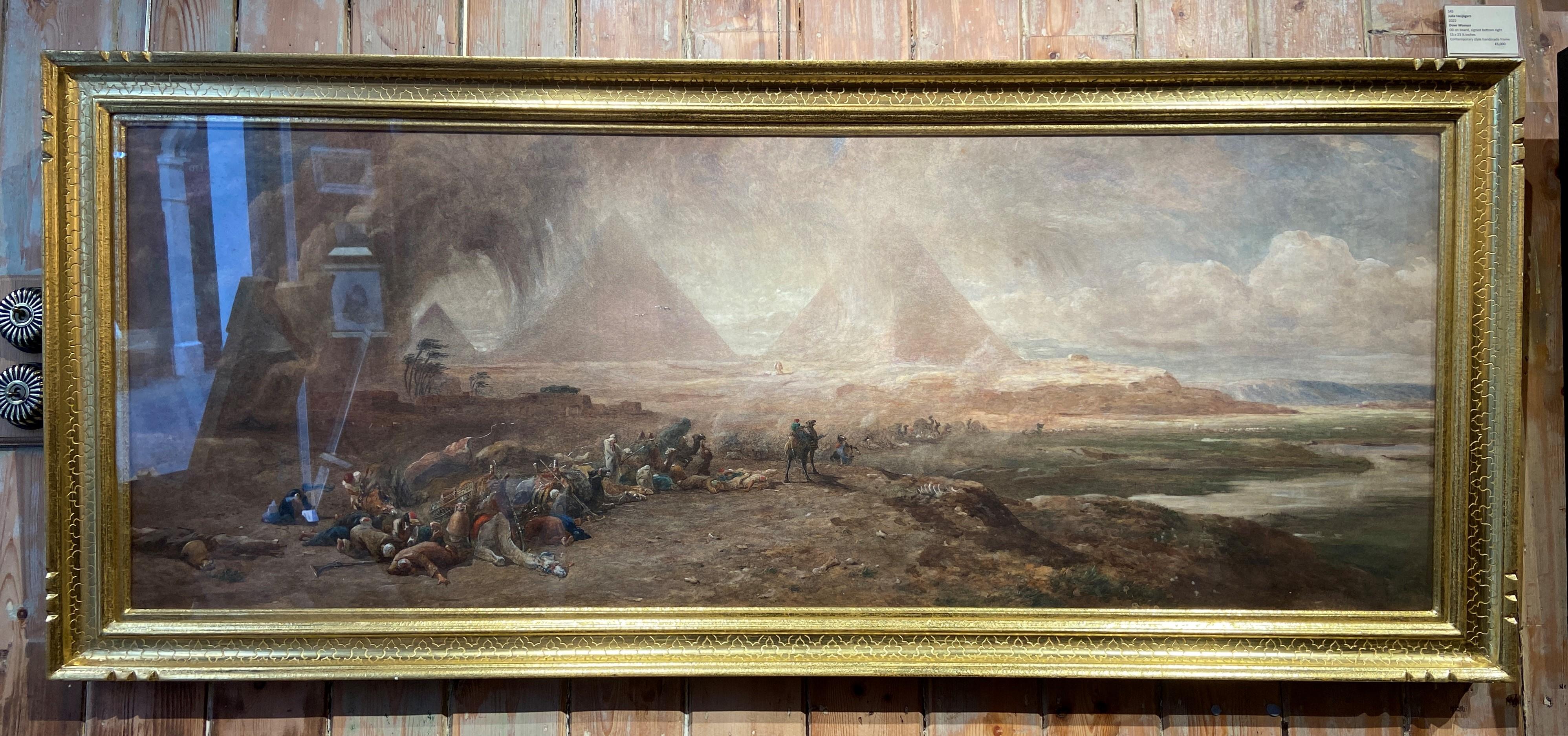 Edward Angelo Goodall - The Simoon in the Desert, 19th Century Orientalist Watercolour For Sale ...