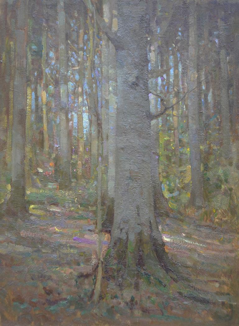Benjamin Haughton - Slanting Sunlight - Oil painting, Victorian ...
