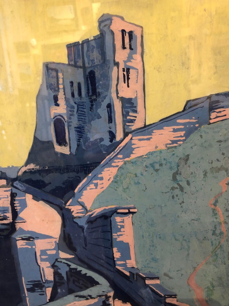 Gordon Haslam - The Moat at Scarborough Castle 20th Century British ...