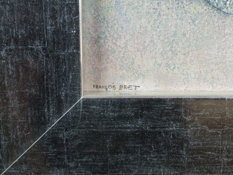 Francois Bret - abstraction 1, '70s - Oil on canvas, 30x30 cm, framed ...