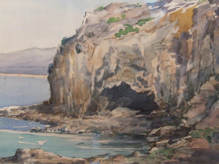 Emmanuel Costa - Paysage de la Méditerranée - aquarelle, 39x28cm ...