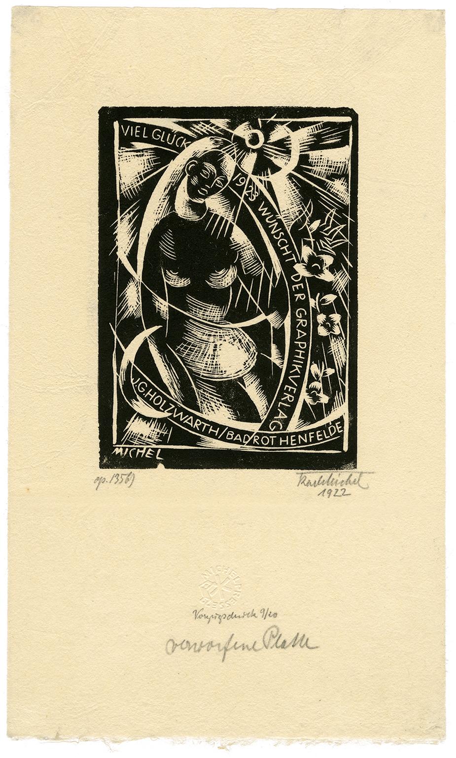 Karl Michel - Viel Gluck 1923 Wunscht der Graphikverlag (Publisher's ... Karl Michel - Viel Gluck 1923 Wunscht der Graphikverlag (Publisher's ...