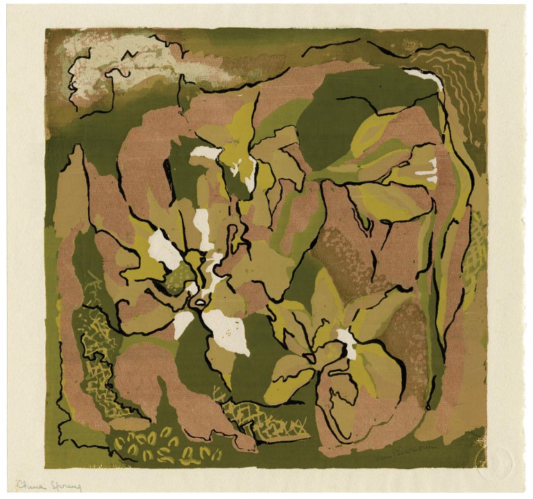 Mary Van Blarcom - 'China Spring' — Mid-Century Floral Abstraction For ...