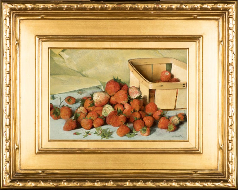 Joseph Decker - Still Life with Strawberries For Sale at 1stDibs