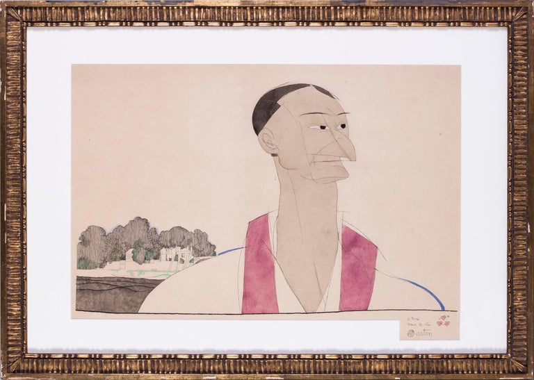 Charles Martin - French, art deco self portrait by illustrator Charles ...