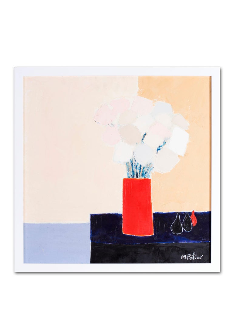 Maurice Potier - 20th Century French still life oil painting of summer ...