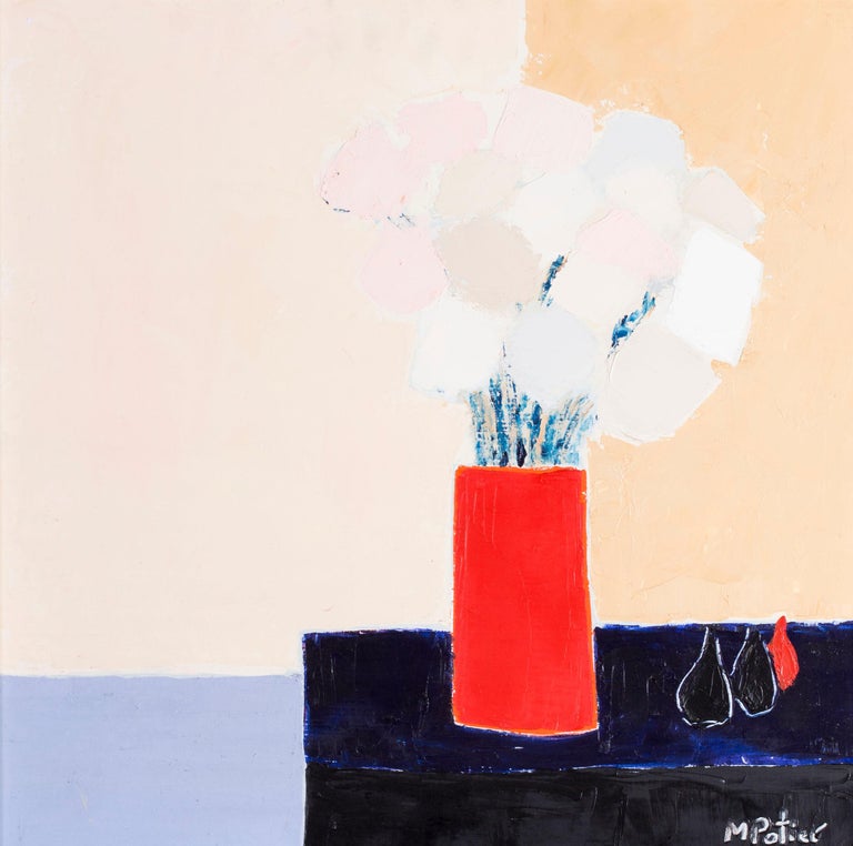 Maurice Potier - 20th Century French still life oil painting of summer ...