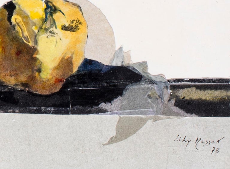 Lily Masson - French 20th Century collage on paper of a still life with ...