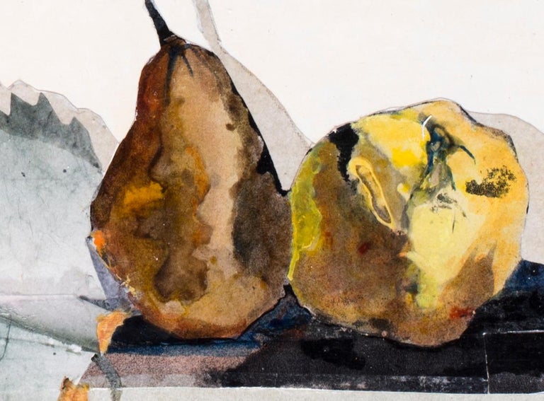 Lily Masson - French 20th Century collage on paper of a still life with ...