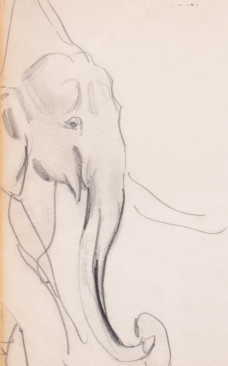 Dame Laura Knight - Dame Laura Knight drawing of elephants, British ...