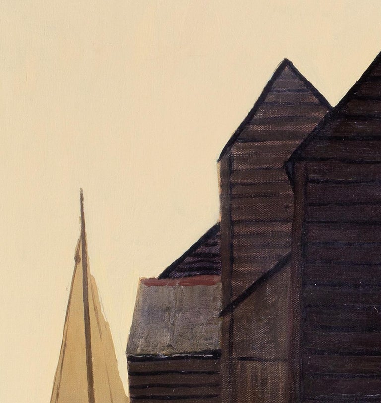 Alan Stenhouse Gourley - British 20th Century oil painting of fisher ...