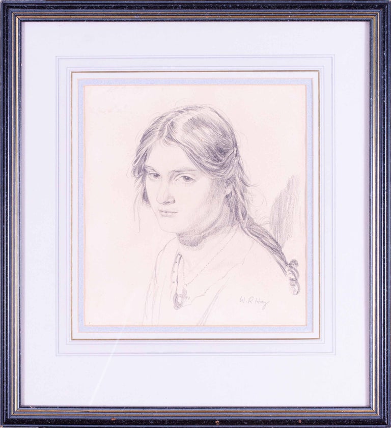 William Robert Hay - Portrait drawing of a girl by British artist ...
