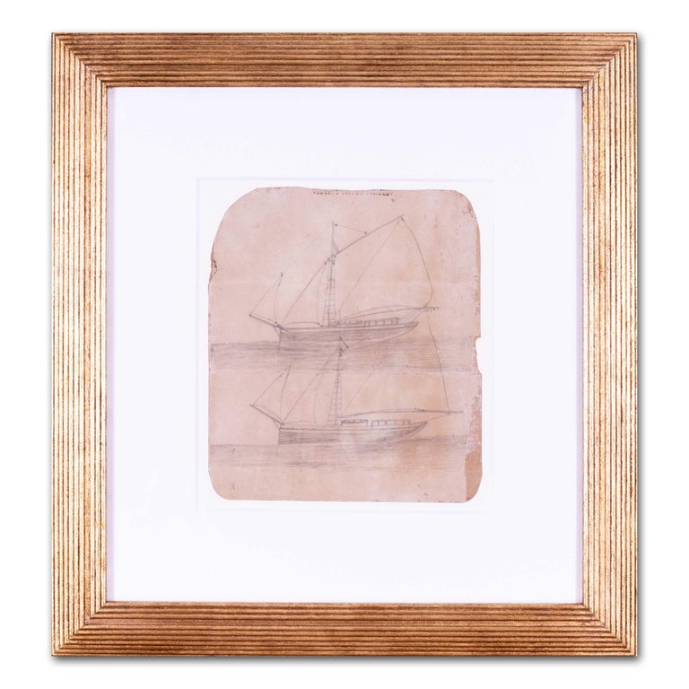 Alfred Wallis - Alfred Wallis drawing of sailing boats, St. Ives artist ...
