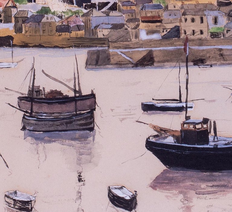 Fred Bottomley - Early 20th Century view of St. Ives harbour, Cornwall ...