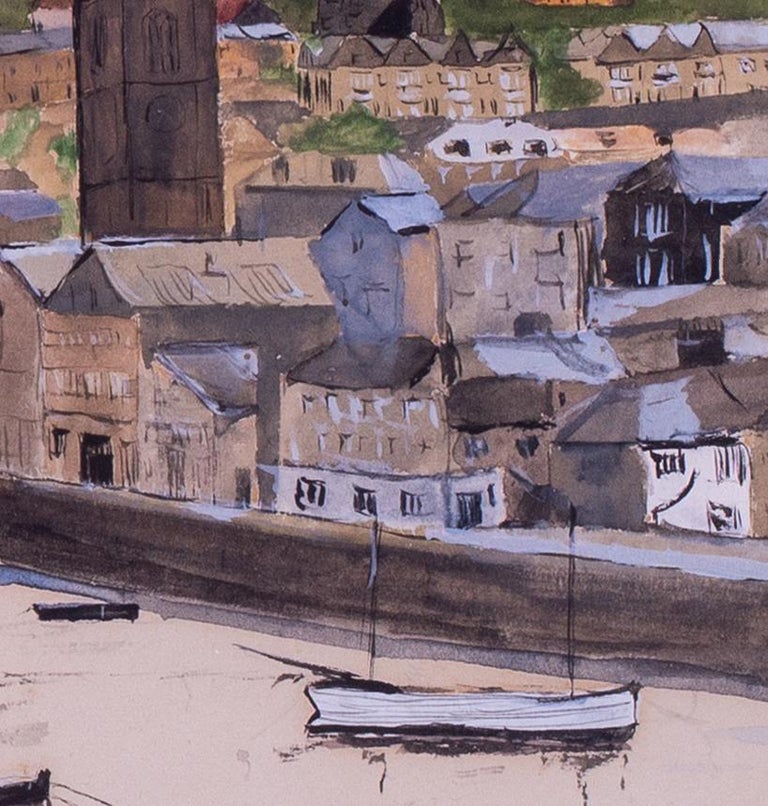 Fred Bottomley - Early 20th Century view of St. Ives harbour, Cornwall ...