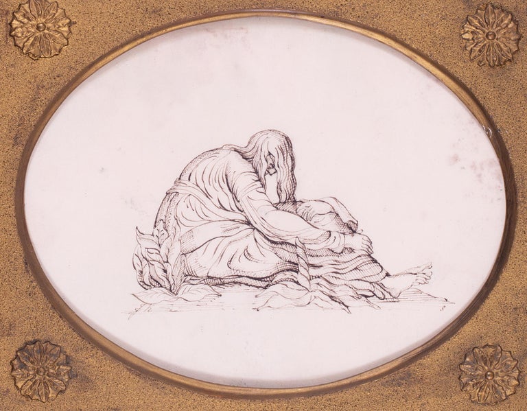 Unknown - 19th Century British drawing, follower of William Blake, of a ...