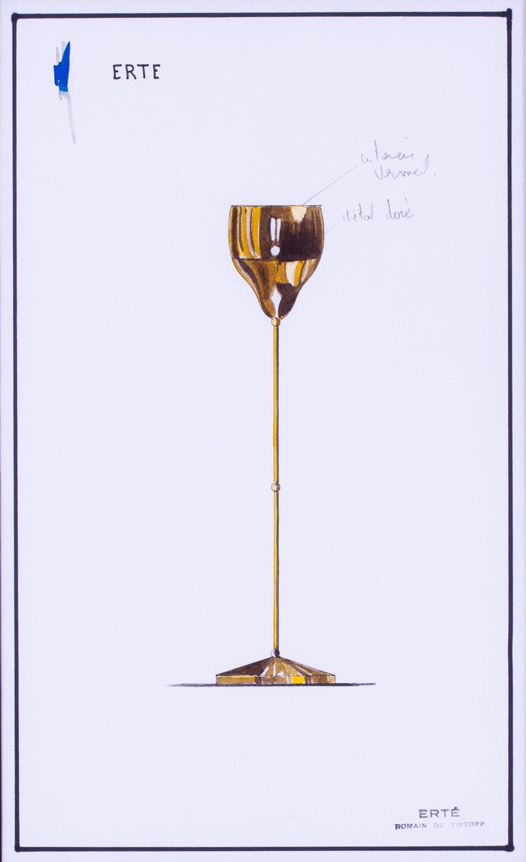 Erte - Romain de Tirtoff - Art Deco goblet design by Russian / American ...
