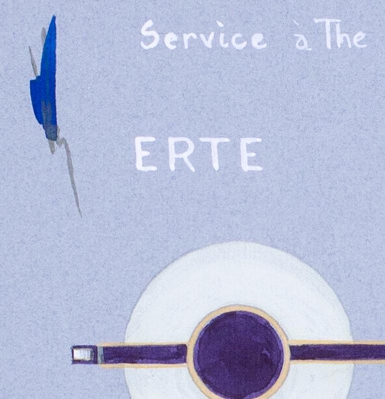 Erte - Romain de Tirtoff - Original art deco Erte design of a tea and ...