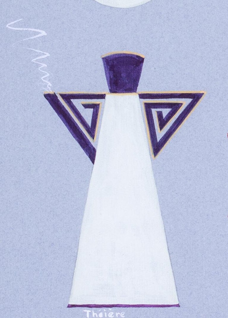 Erte - Romain de Tirtoff - Original art deco Erte design of a tea and ...