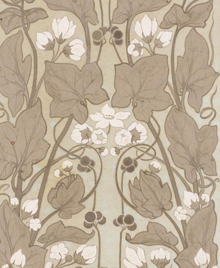 Edward Ridley - An oblong design featuring ivy in blossom by British ...