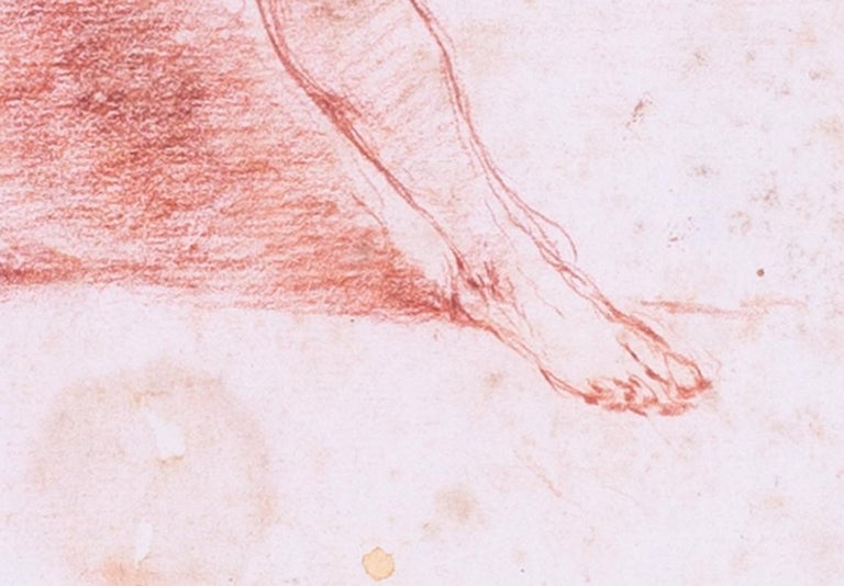 Francesco Zuccarelli RA - Italian 18th Century red chalk study of a ...