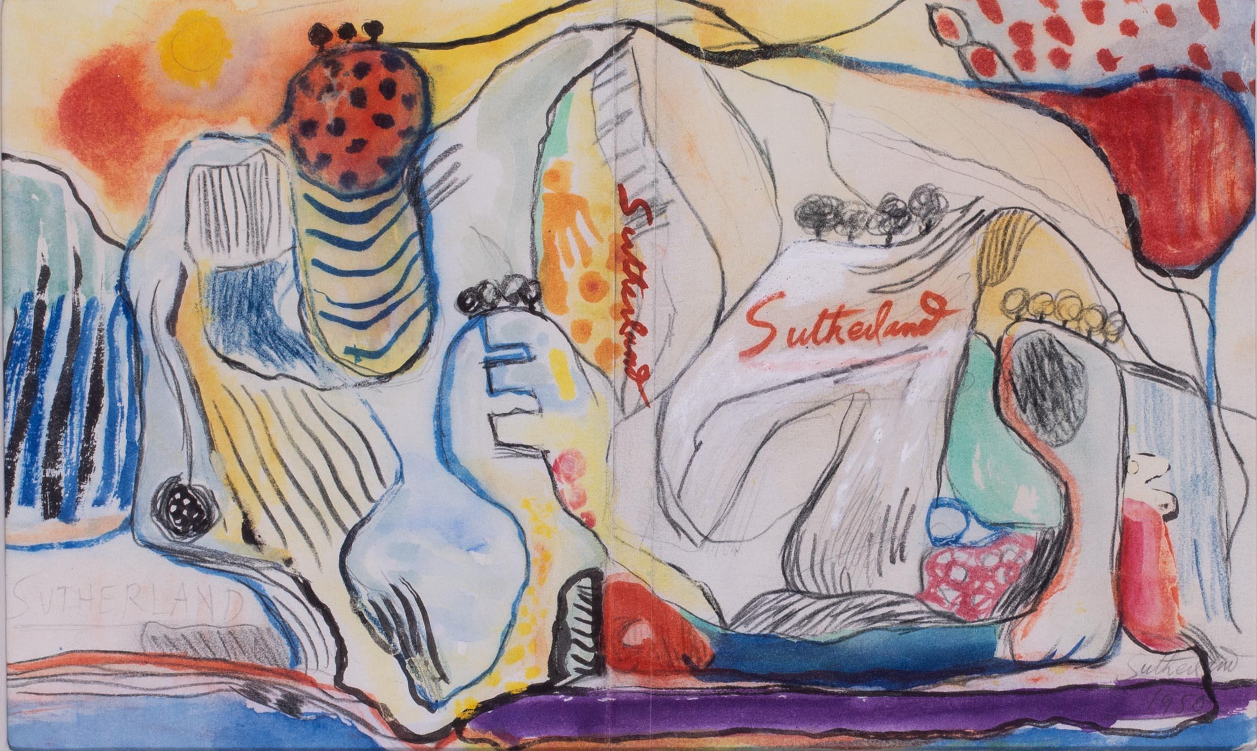 Graham Vivian Sutherland - 1950's watercolour work by British 20th ...