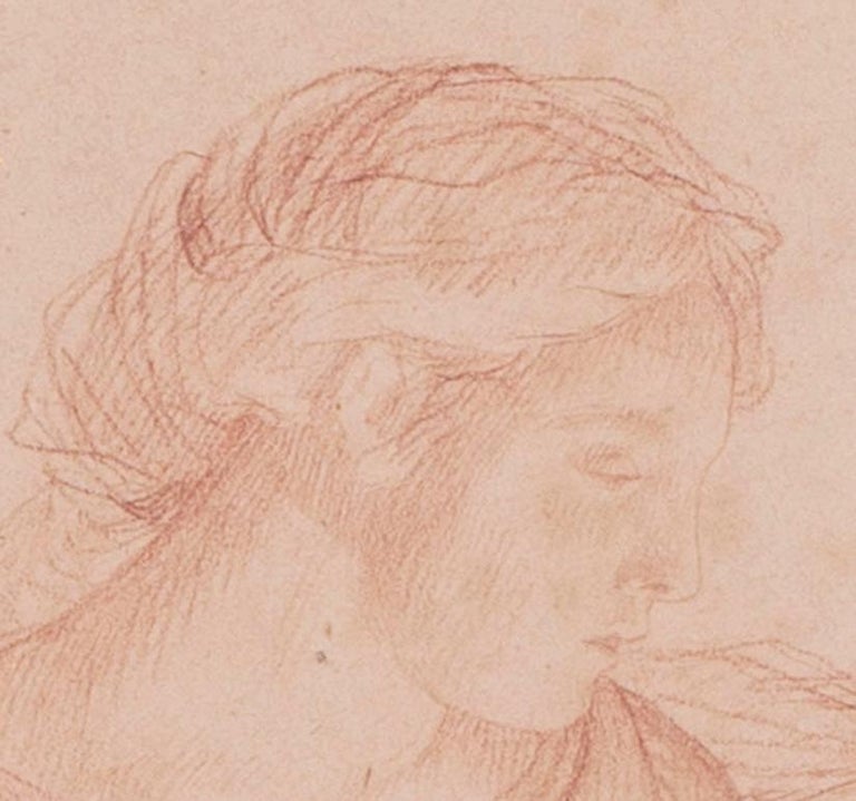 Jean-Léon Gérôme - French, 19th Century drawing of a Lady in prayer by ...