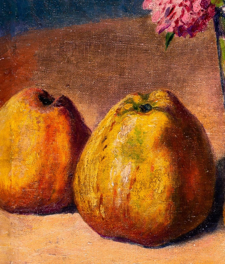 Gustave Cariot - French Impressionist still life oil painting of quince ...