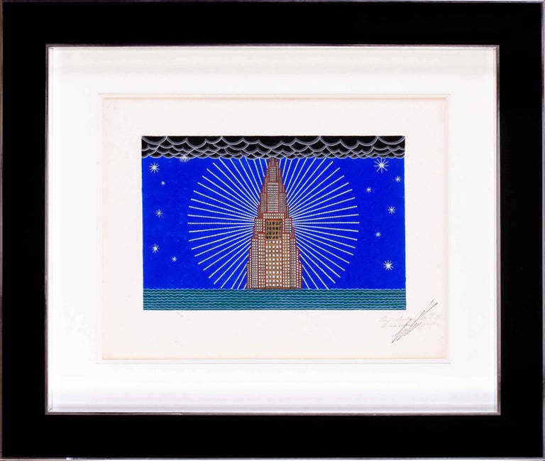 Romain de Tirtoff (Erté) - Erte, 'New York, a study for a curtain in ...