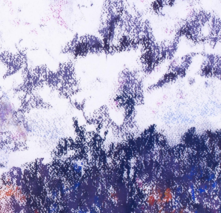 Andre Bicat - Paysage français post-impressionniste en bleu et rouge ...
