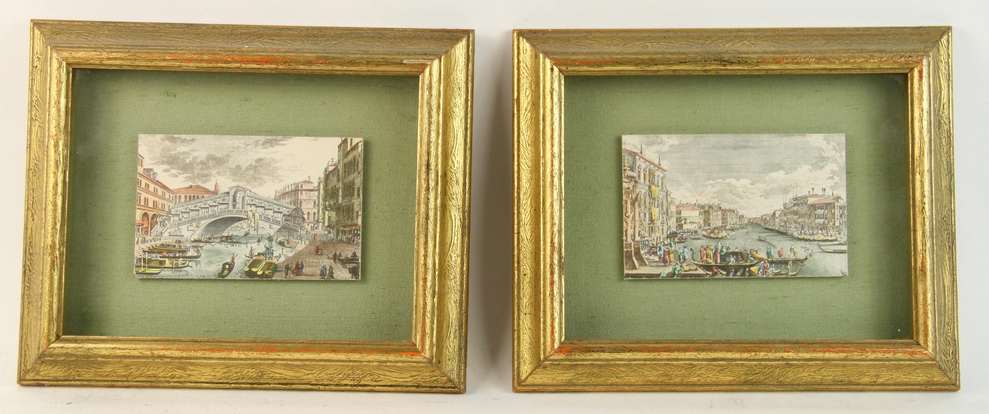 Unknown - Pair Italian Hand Colored Engraving For Sale at 1stDibs