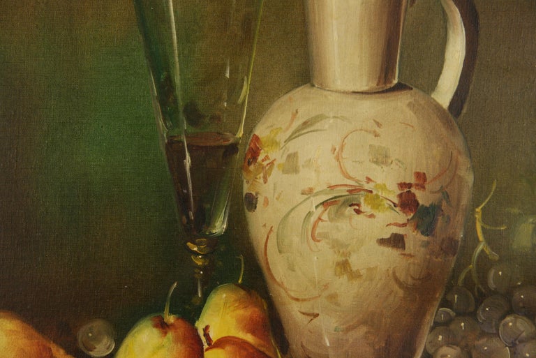 L.Perrier - Impressionist Still Life with Pears and Grapes at 1stDibs