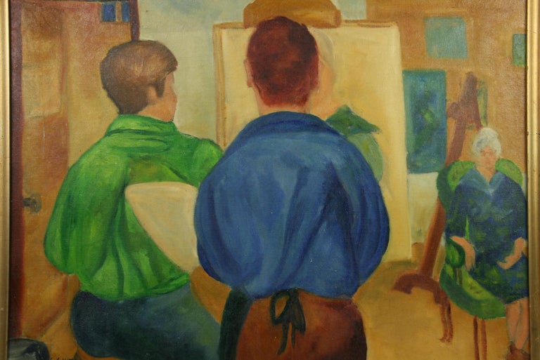 C.Smith - French Impressionist Artist Studio Figurative Painting For ...