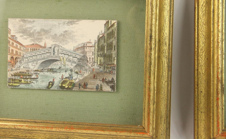Unknown - Pair Italian Hand Colored Engraving For Sale at 1stDibs