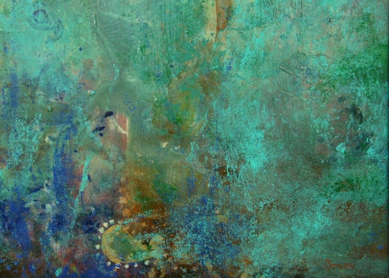 Bowen - Blue Lush Abstract Painting For Sale at 1stDibs