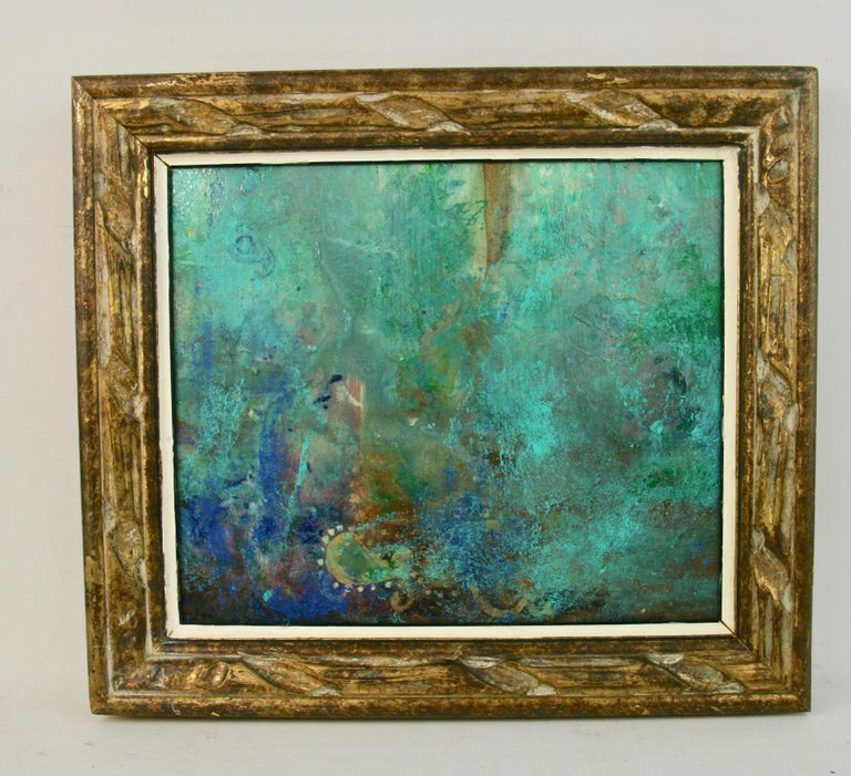 Bowen - Blue Lush Abstract Painting For Sale at 1stDibs