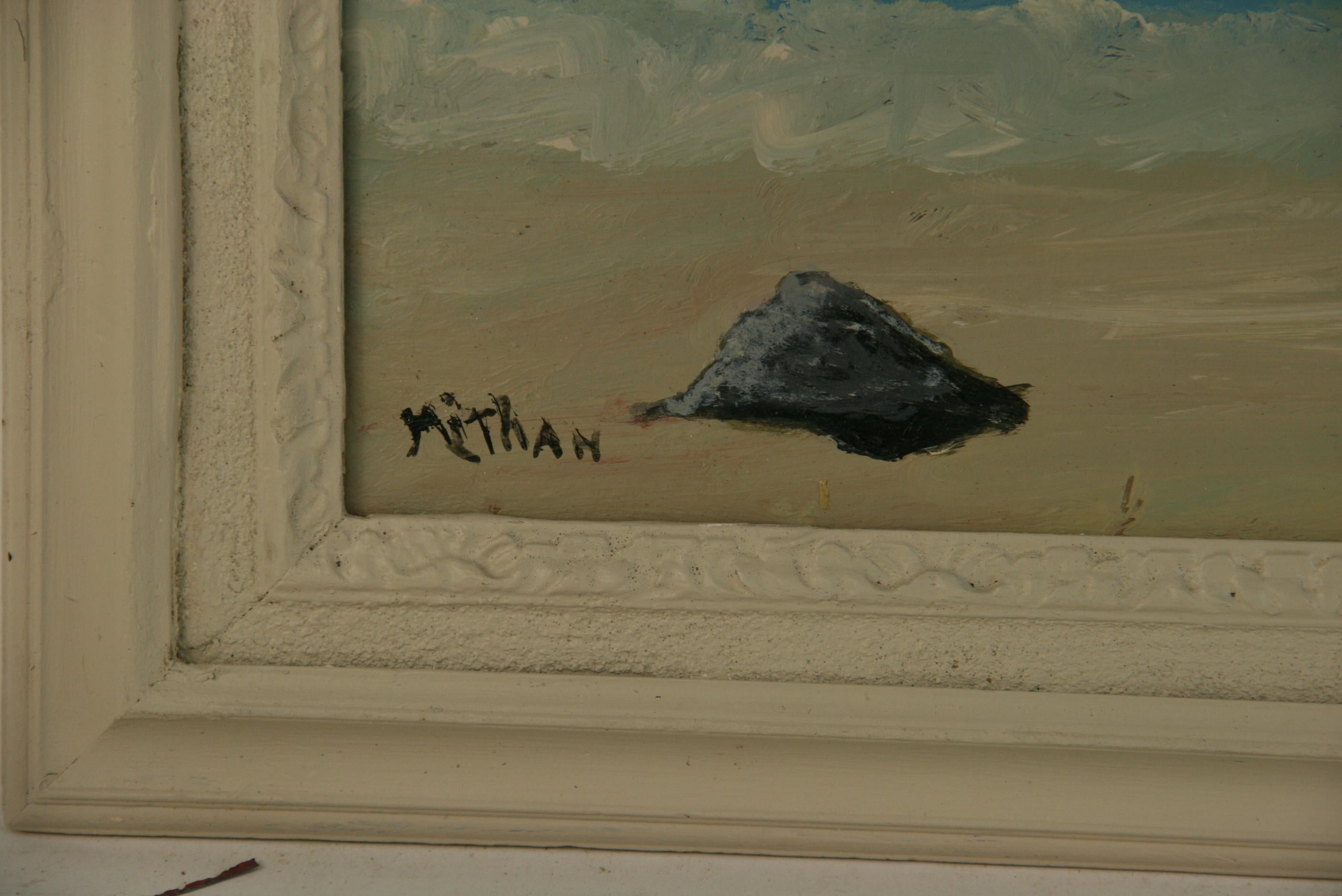 Mithan - Modern Impressionist Figural Beach Landscape For Sale at ...