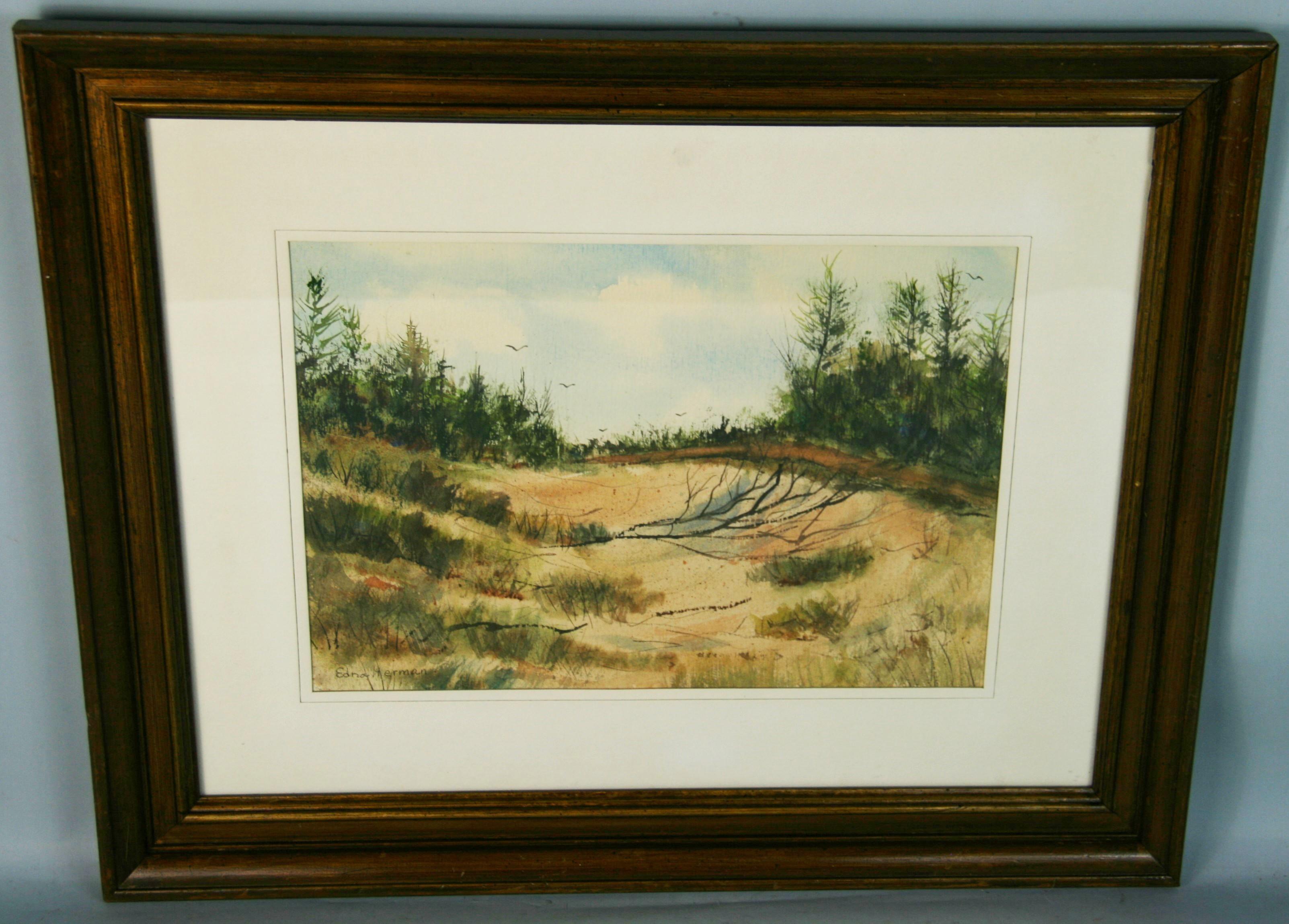 Edna Herman - Modern Impressionist Landscape Jersey Shore Sand Dunes ...