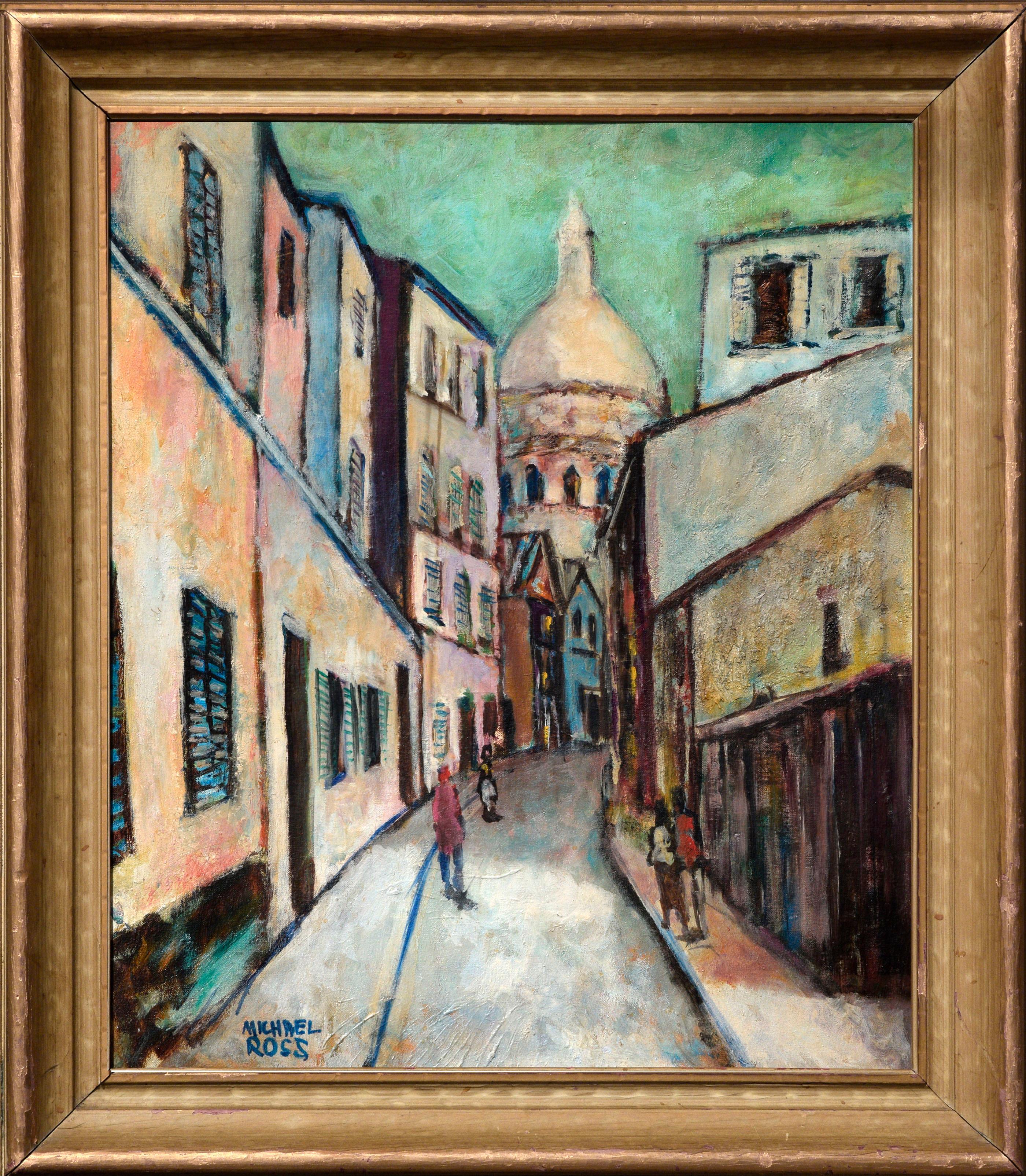 Michael Ross - Mid Century Italian Street Scene Landscape at 1stDibs