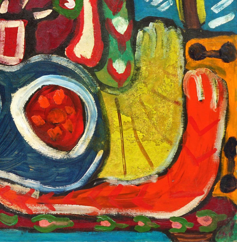 Jerry W Ward – Mid-Century Abstract Expressionist Clown Diva im Angebot ...