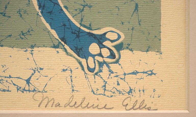 Madeline Ellis - Mid Century Batik Cat at 1stDibs