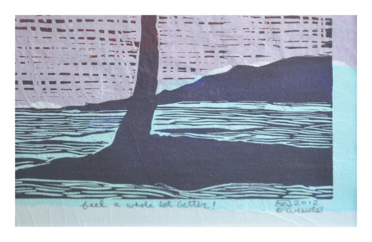 K Wessels - Tropical Palm Block Print For Sale at 1stDibs